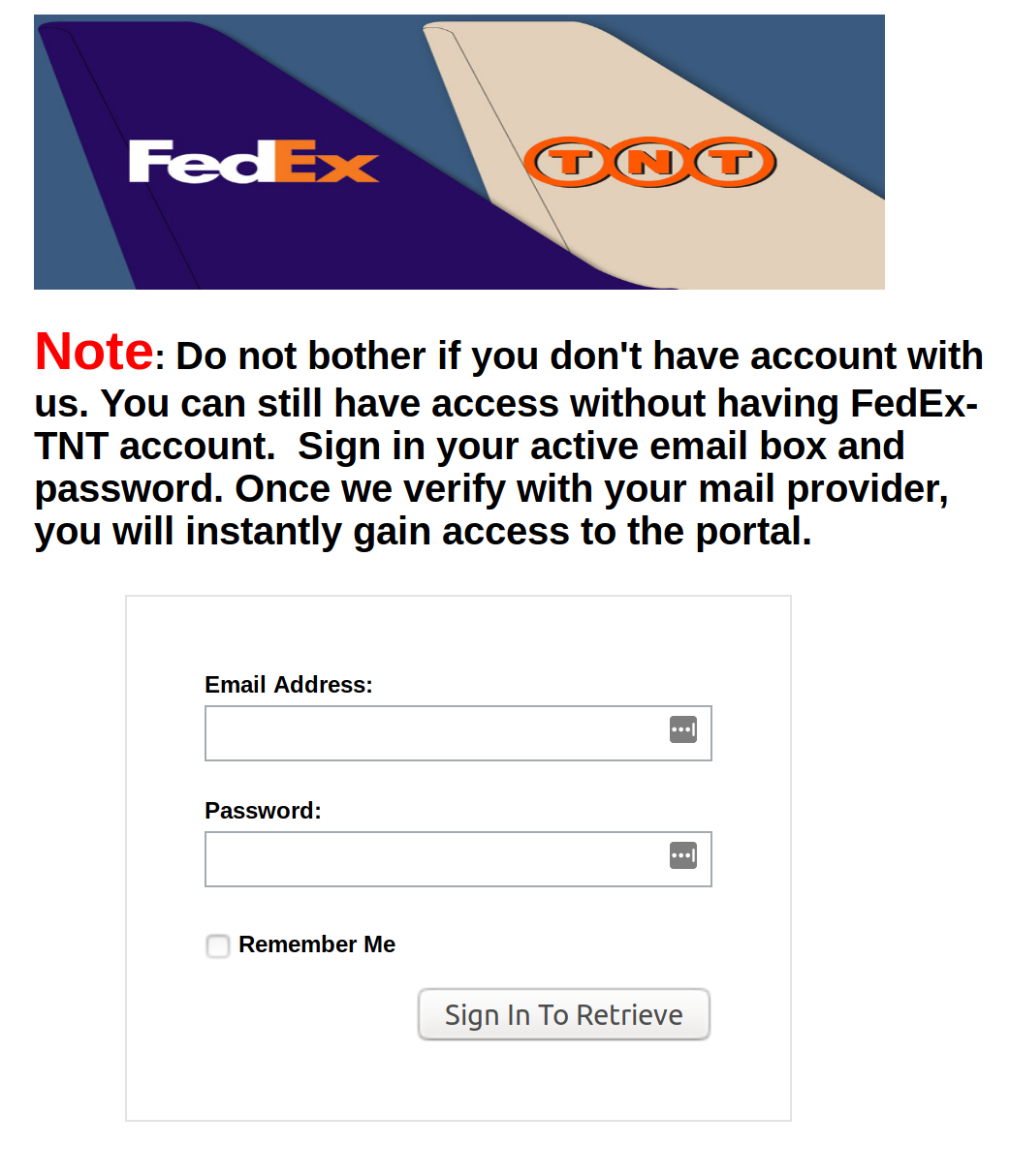Do not open: FedEx TNT email scam claims 'Unable to locate you' Do not open: FedEx TNT email scam claims 'Unable to locate you'
